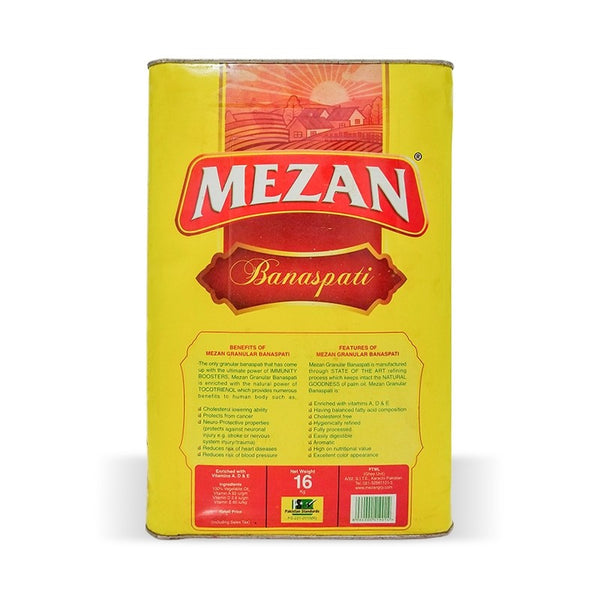 Mezan Banaspati - 16 KG Tin | JodiaBaazar.com – JodiaBaAzar.com