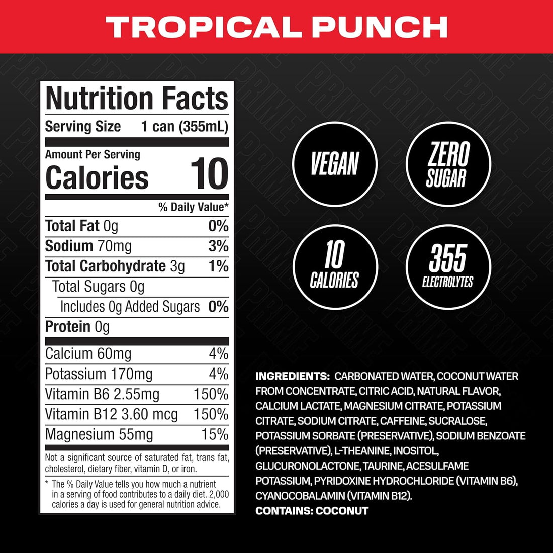 Prime Hydration - Energy Drink - Tropical Punch - 330 ML | Jodiabaazar ...